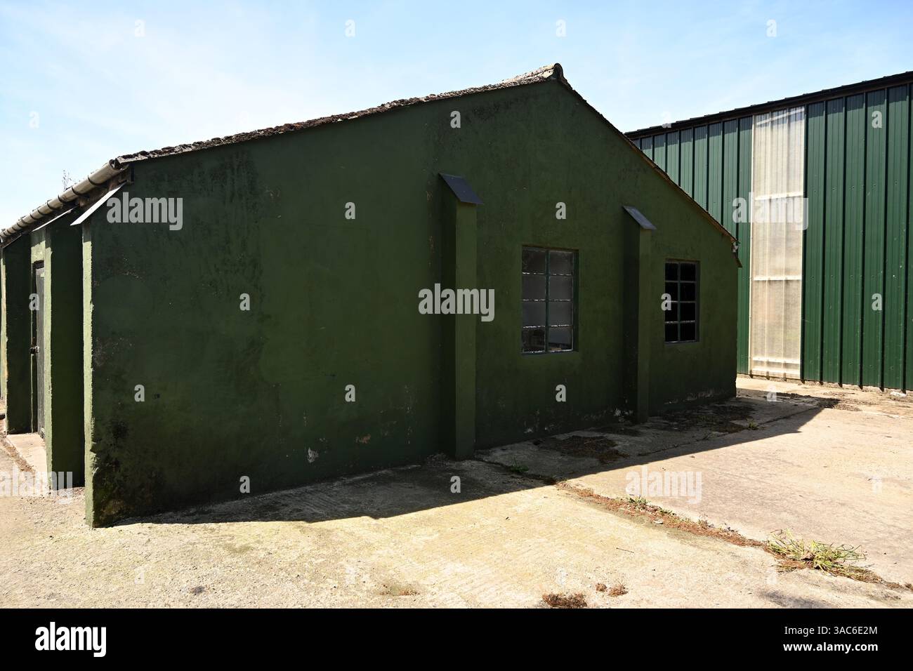 RAF Melbourne forma ww2 military airfield technical site. Maycrete ...