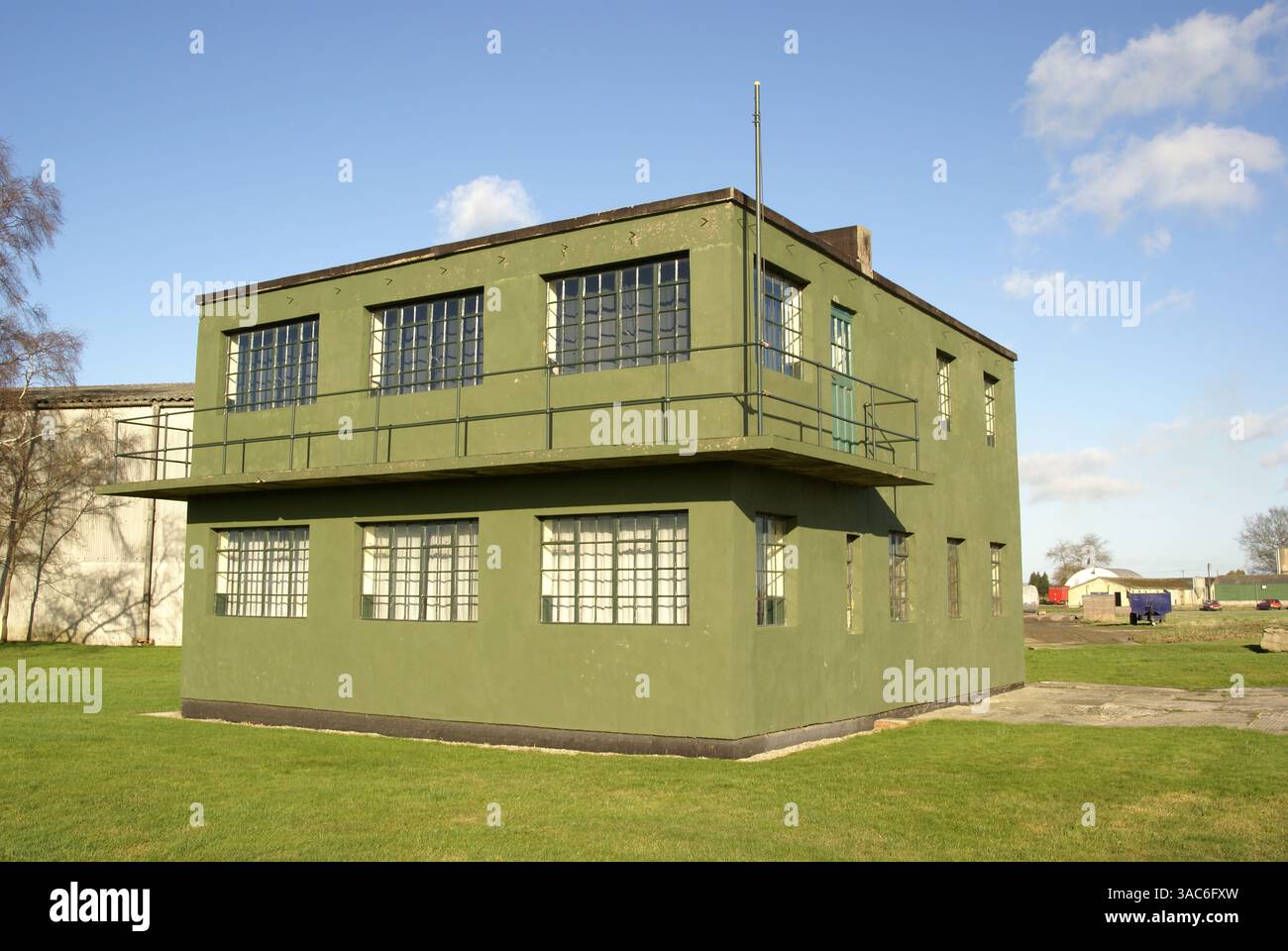 aerial view of RAF Melbourne watch office. forma ww2 military airfield ...
