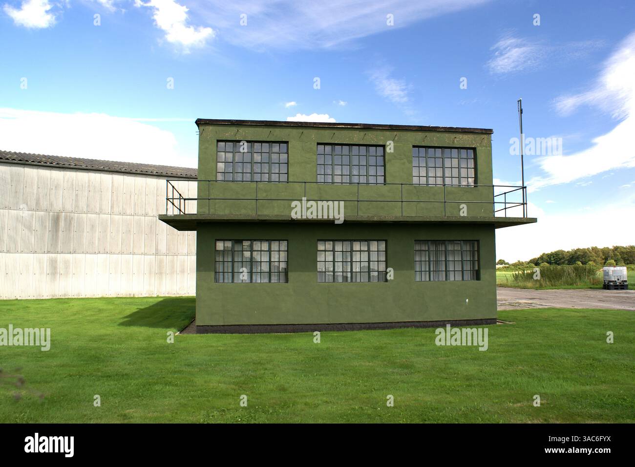 aerial view of RAF Melbourne watch office. forma ww2 military airfield ...