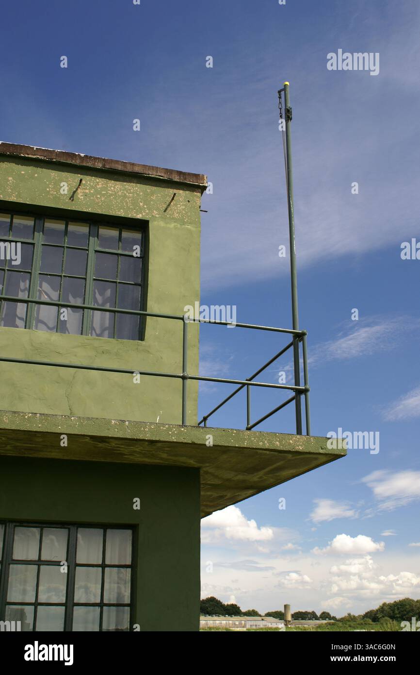 aerial view of RAF Melbourne watch office. forma ww2 military airfield ...