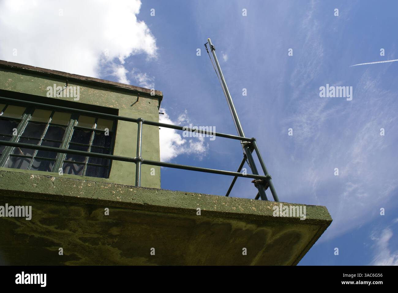 aerial view of RAF Melbourne watch office. forma ww2 military airfield ...