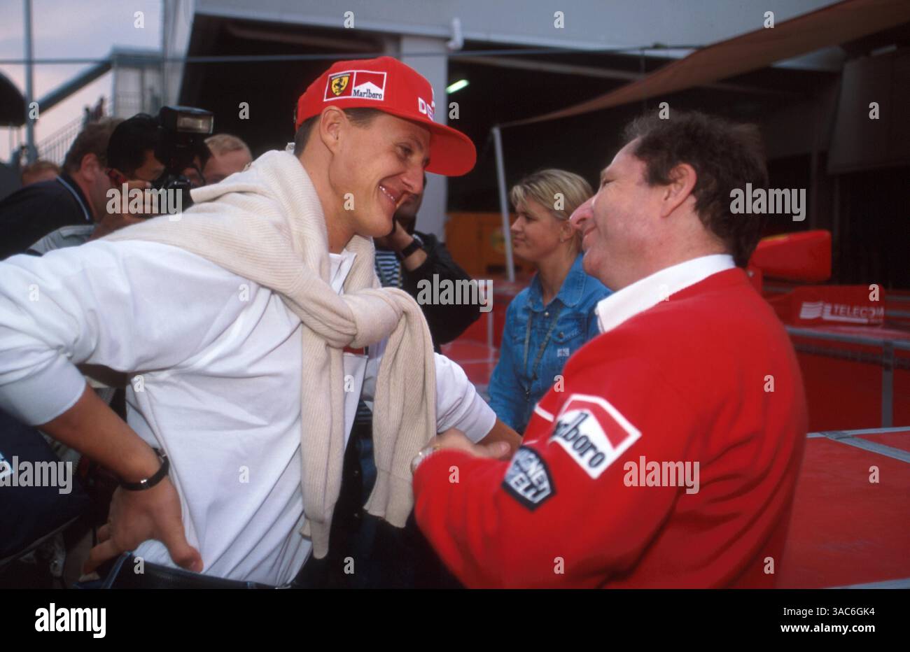 Winner Michael Schumacher and Jean Todt, right..Japanese Grand Prix ...