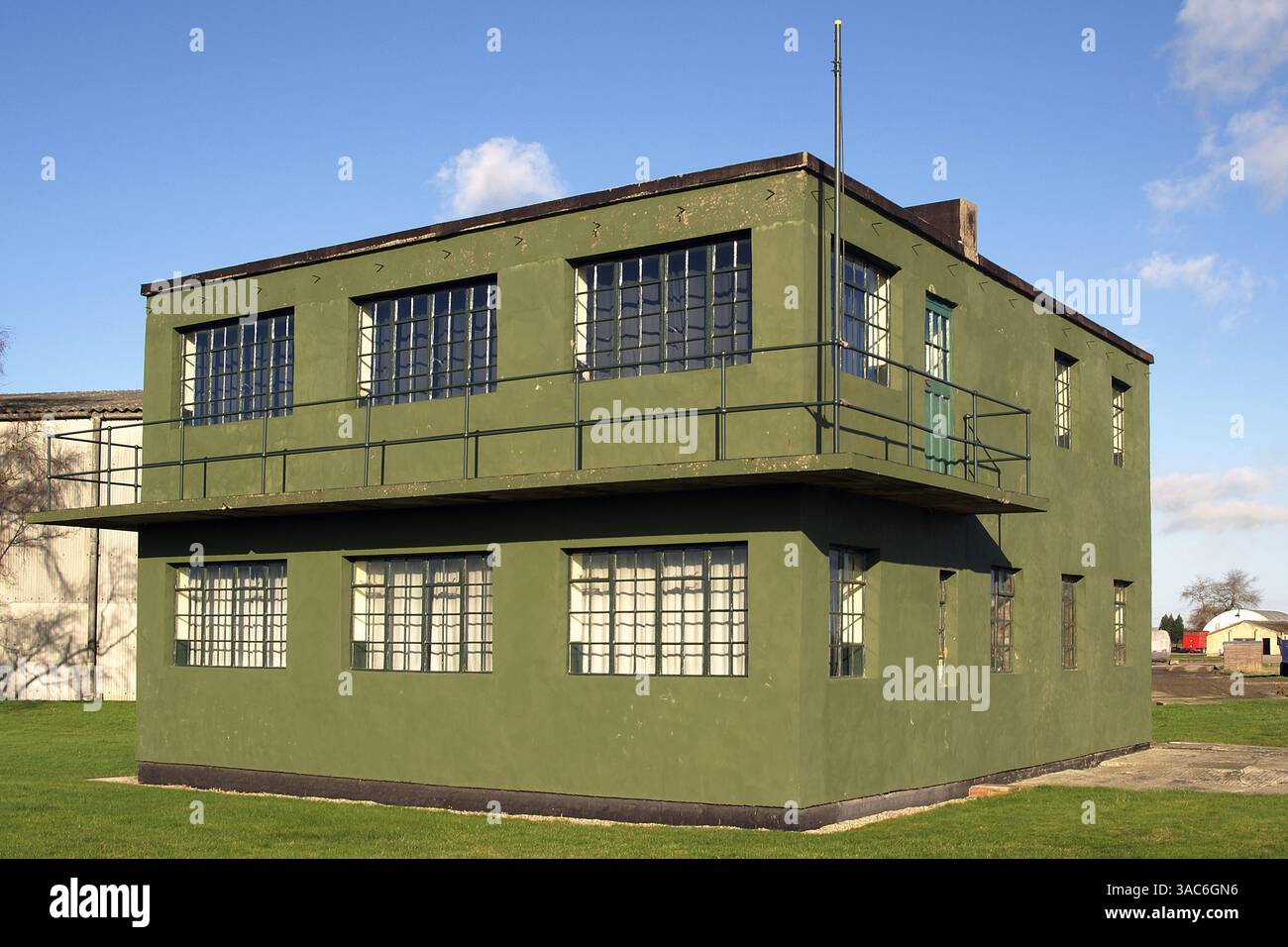 aerial view of RAF Melbourne watch office. forma ww2 military airfield ...