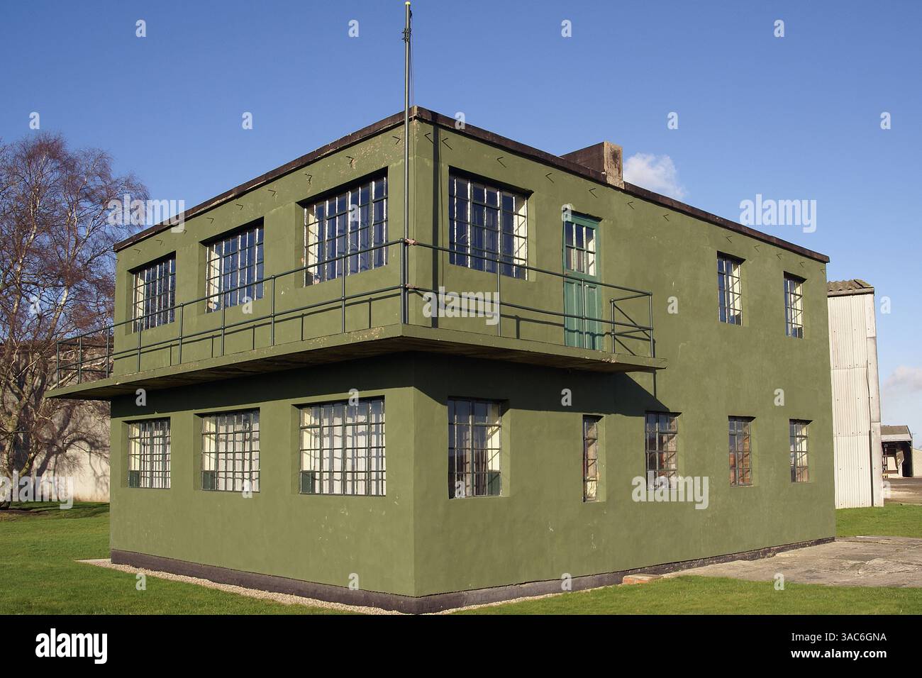 aerial view of RAF Melbourne watch office. forma ww2 military airfield ...