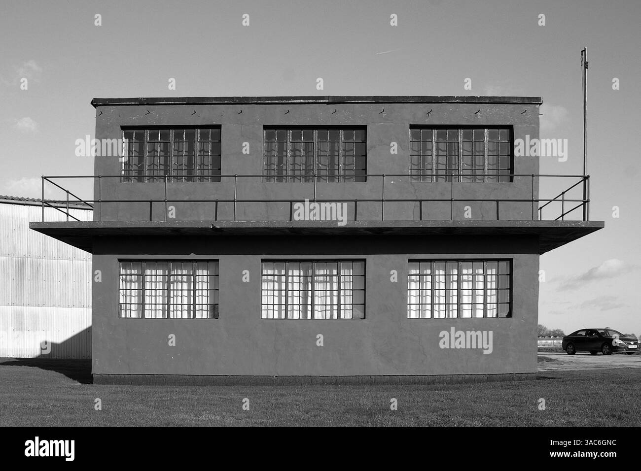 aerial view of RAF Melbourne watch office. forma ww2 military airfield ...