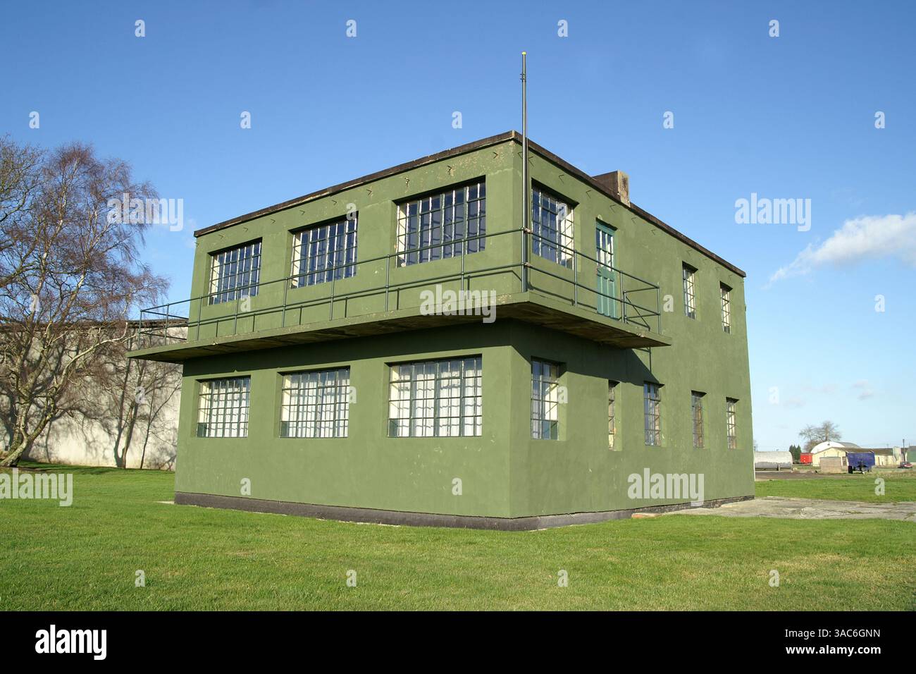 aerial view of RAF Melbourne watch office. forma ww2 military airfield ...