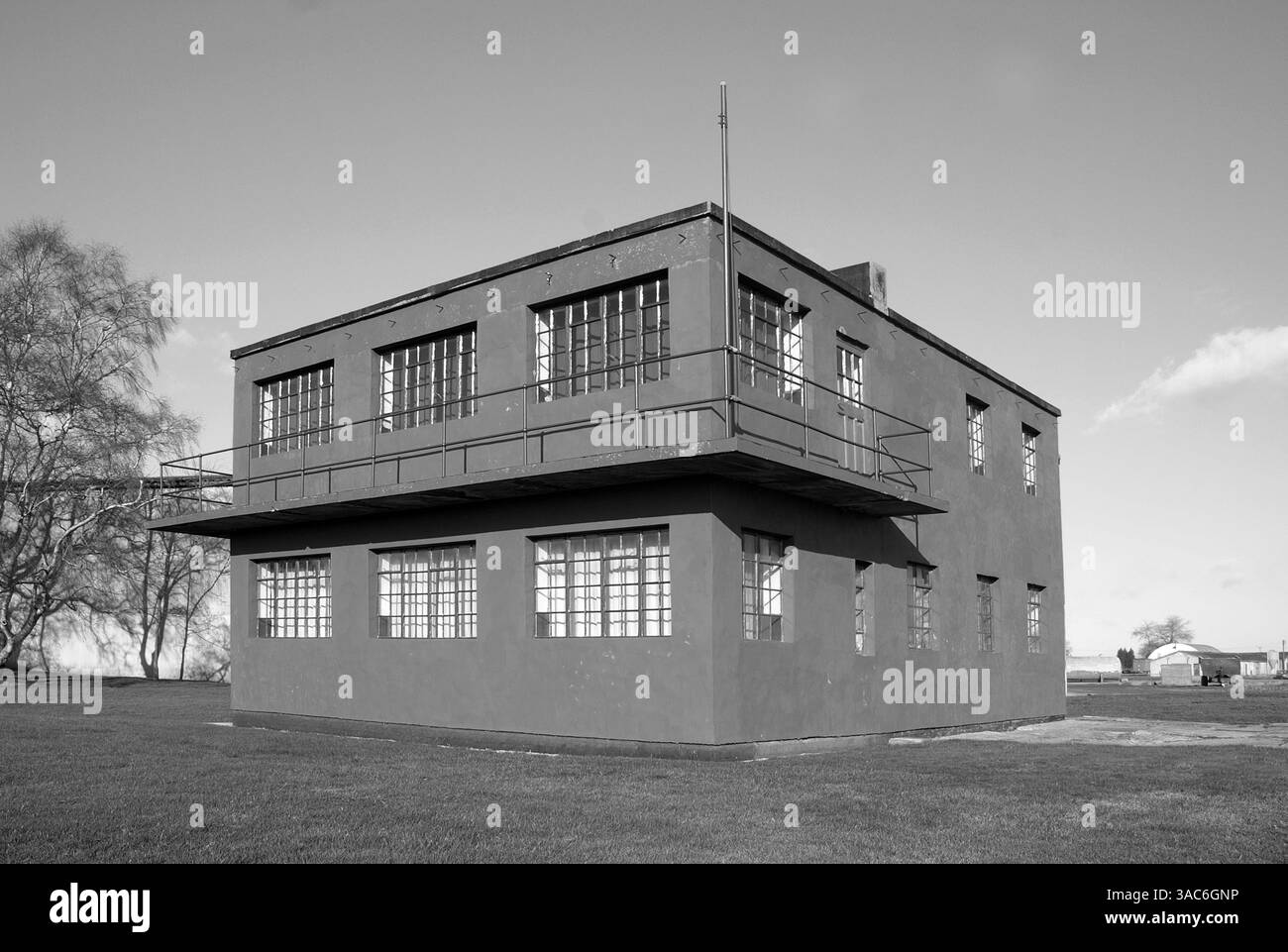 aerial view of RAF Melbourne watch office. forma ww2 military airfield ...
