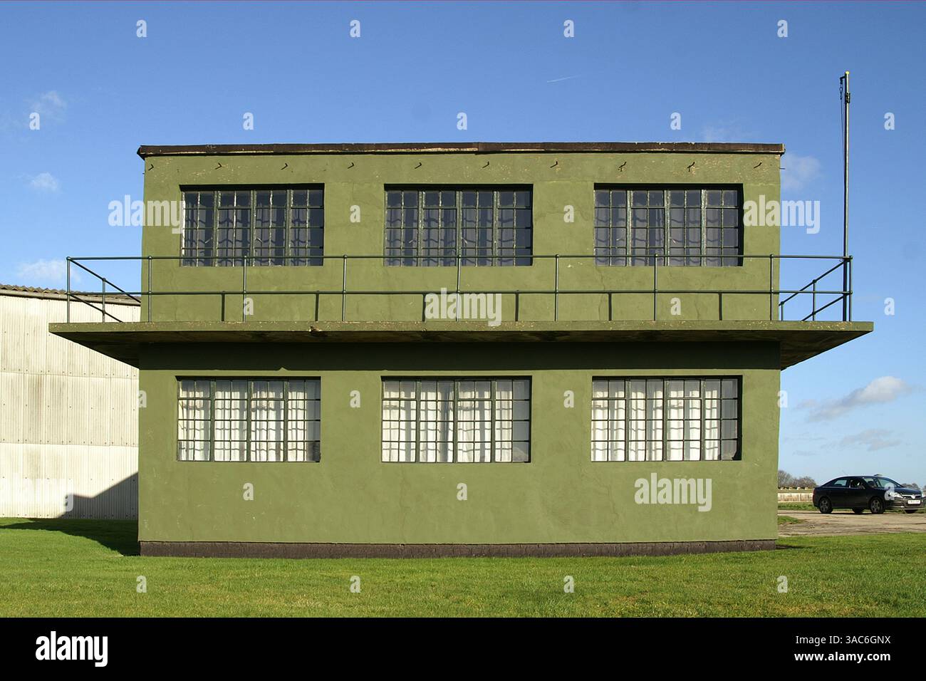 aerial view of RAF Melbourne watch office. forma ww2 military airfield ...