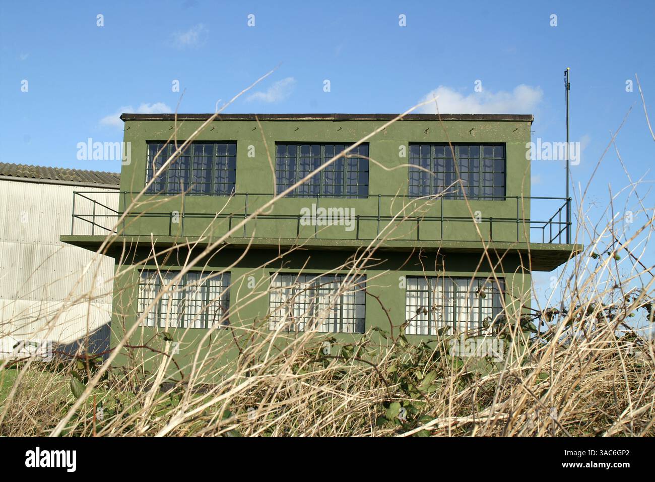 aerial view of RAF Melbourne watch office. forma ww2 military airfield ...