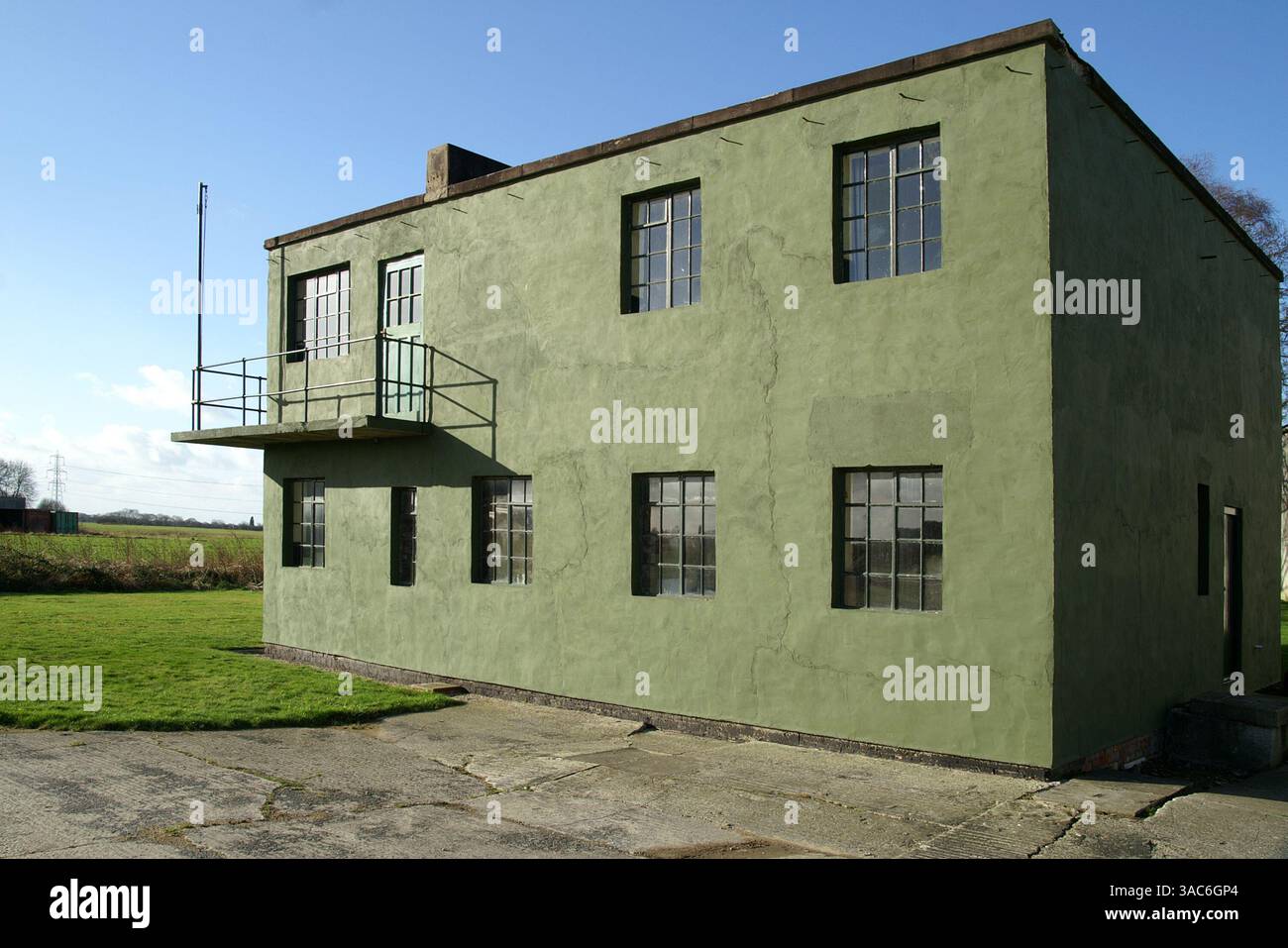 aerial view of RAF Melbourne watch office. forma ww2 military airfield ...