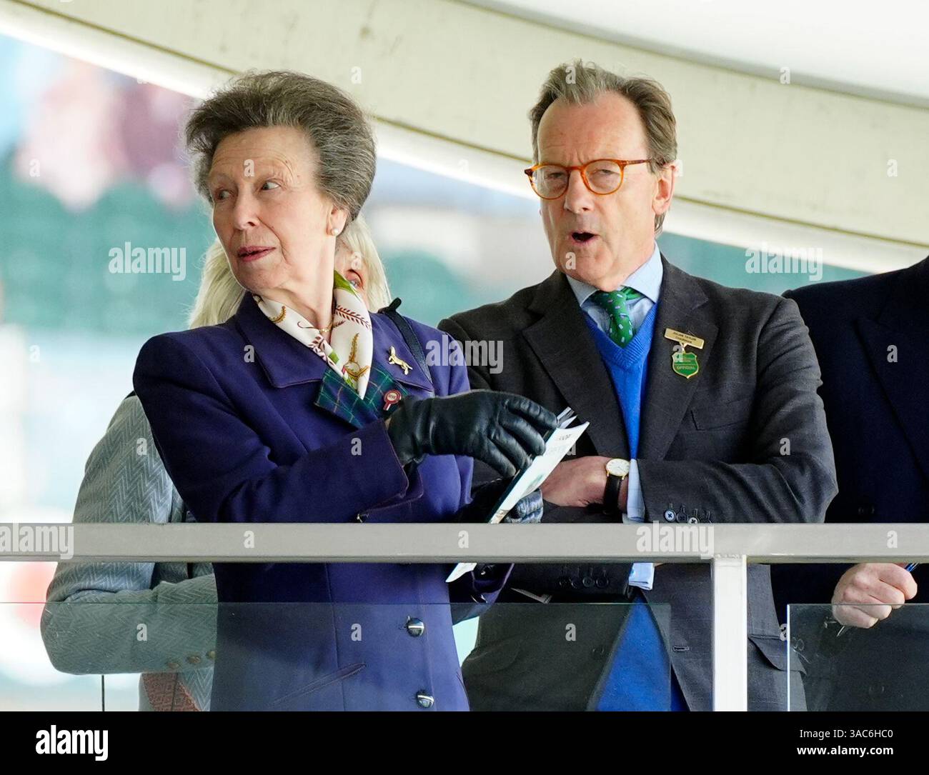 The Princess Royal with Chairman of Aintree racecourse Julian Taylor on ...