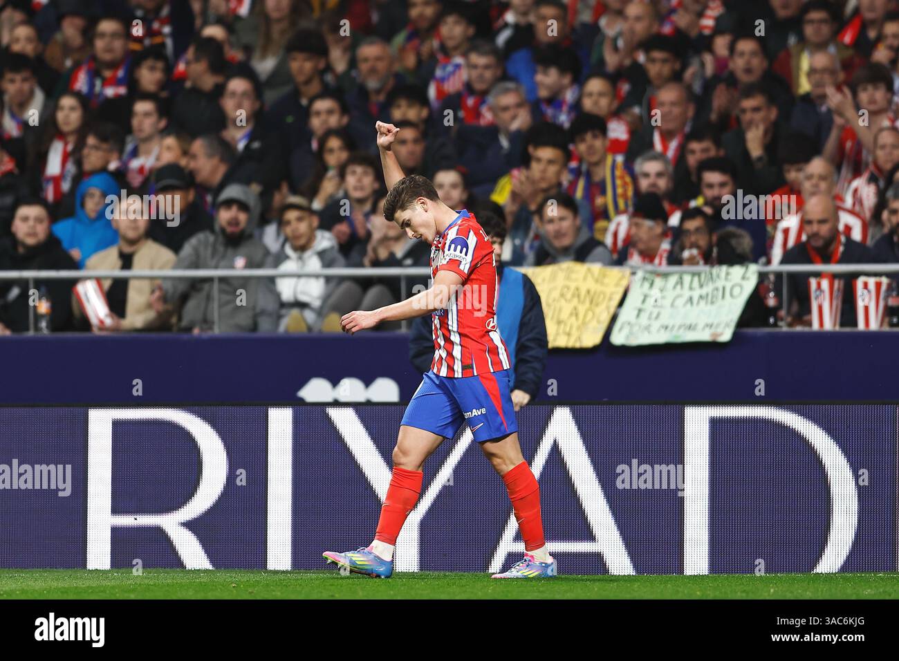 Madrid, Spain. 2nd Apr, 2025. Julian Alvarez (Atletico) Football/Soccer ...