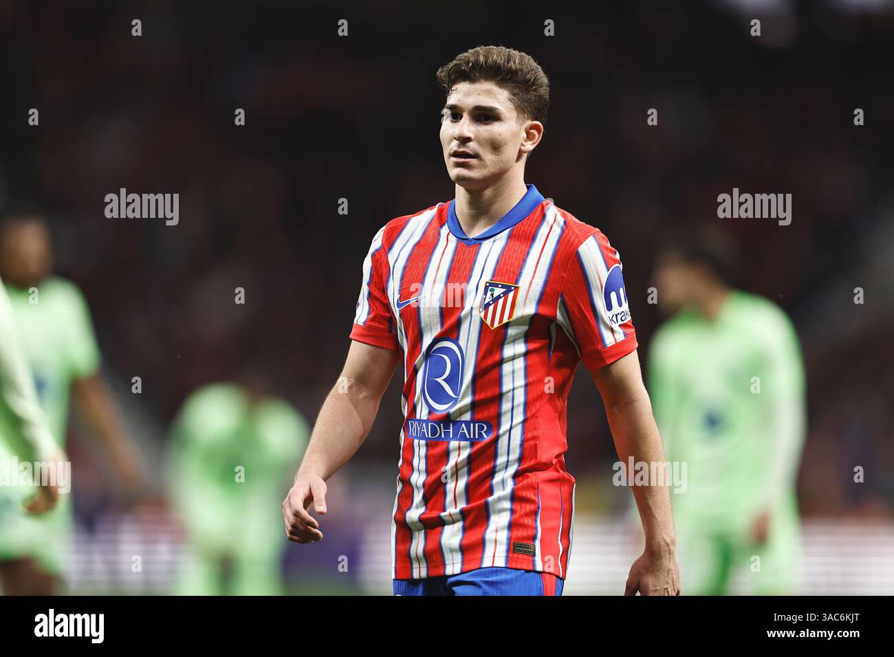 Madrid, Spain. 2nd Apr, 2025. Julian Alvarez (Atletico) Football/Soccer ...