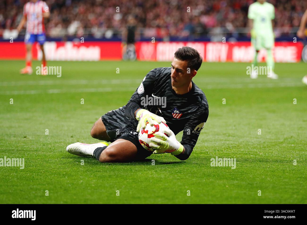 Madrid, Spain. 2nd Apr, 2025. Juan Musso (Atletico) Football/Soccer ...