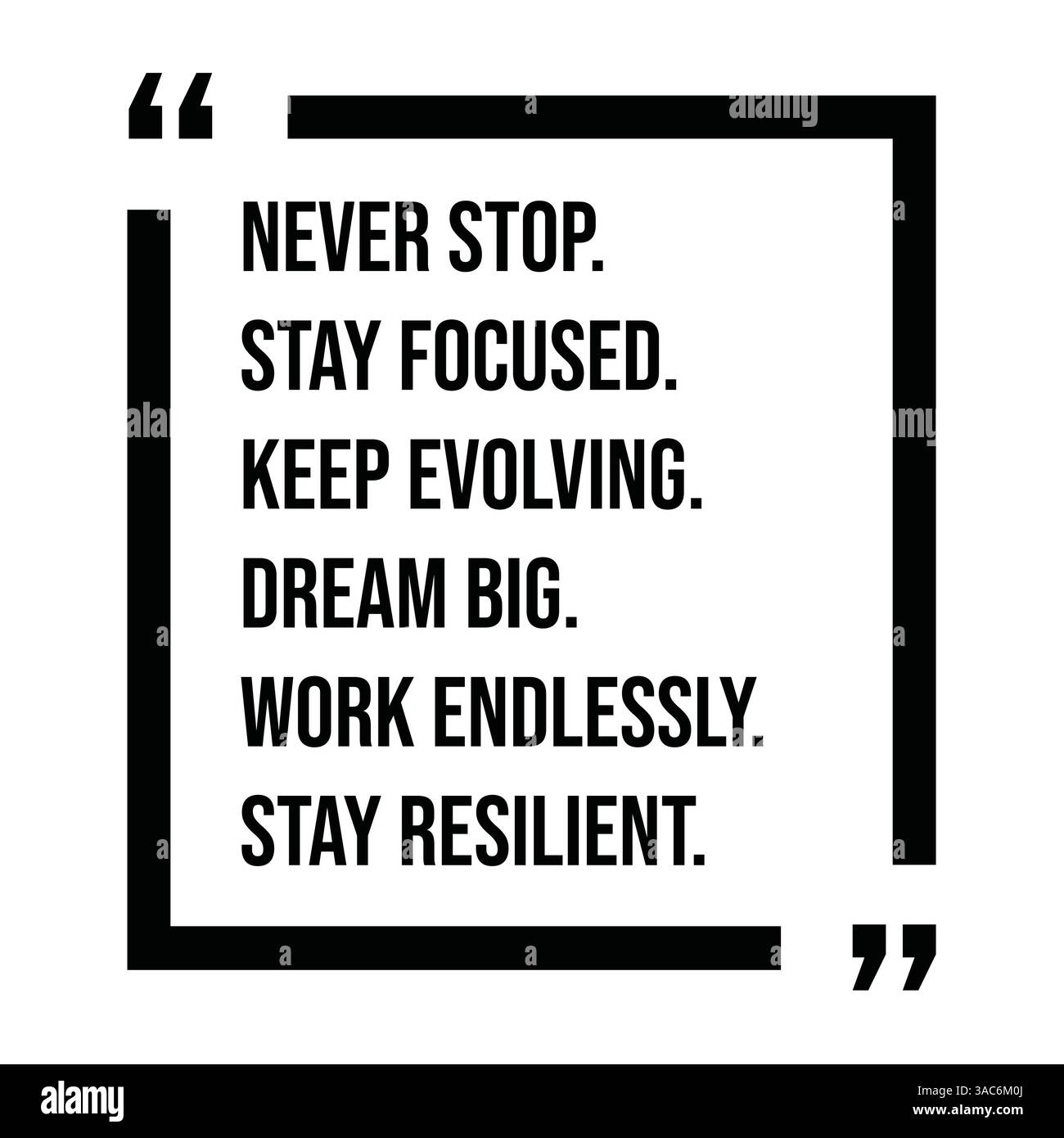 Never stop, stay focused, keep evolving, dream big, work endlessly ...