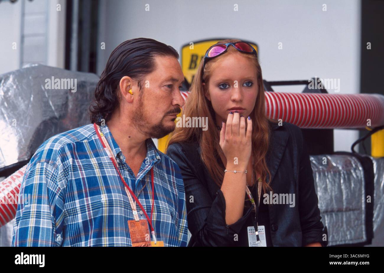 Chris Rea(GBR) Rock star and F1 fan with his girlfriend.1998 (Credit ...