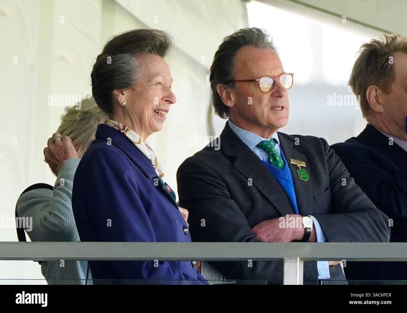 The Princess Royal with Chairman of Aintree racecourse Julian Taylor on ...