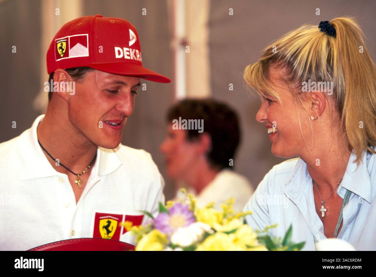 Michael Schumacher (GER) Ferrari with his wife, Corinna..Formula One ...