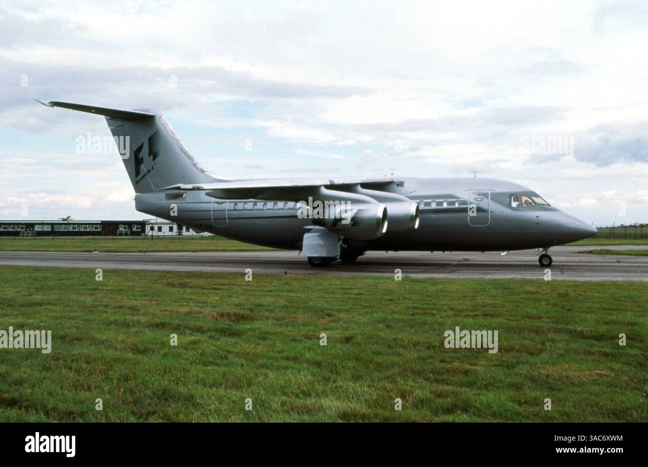 The Formula One Management (FOM) British Aerospace BAe 146 aircraft ...