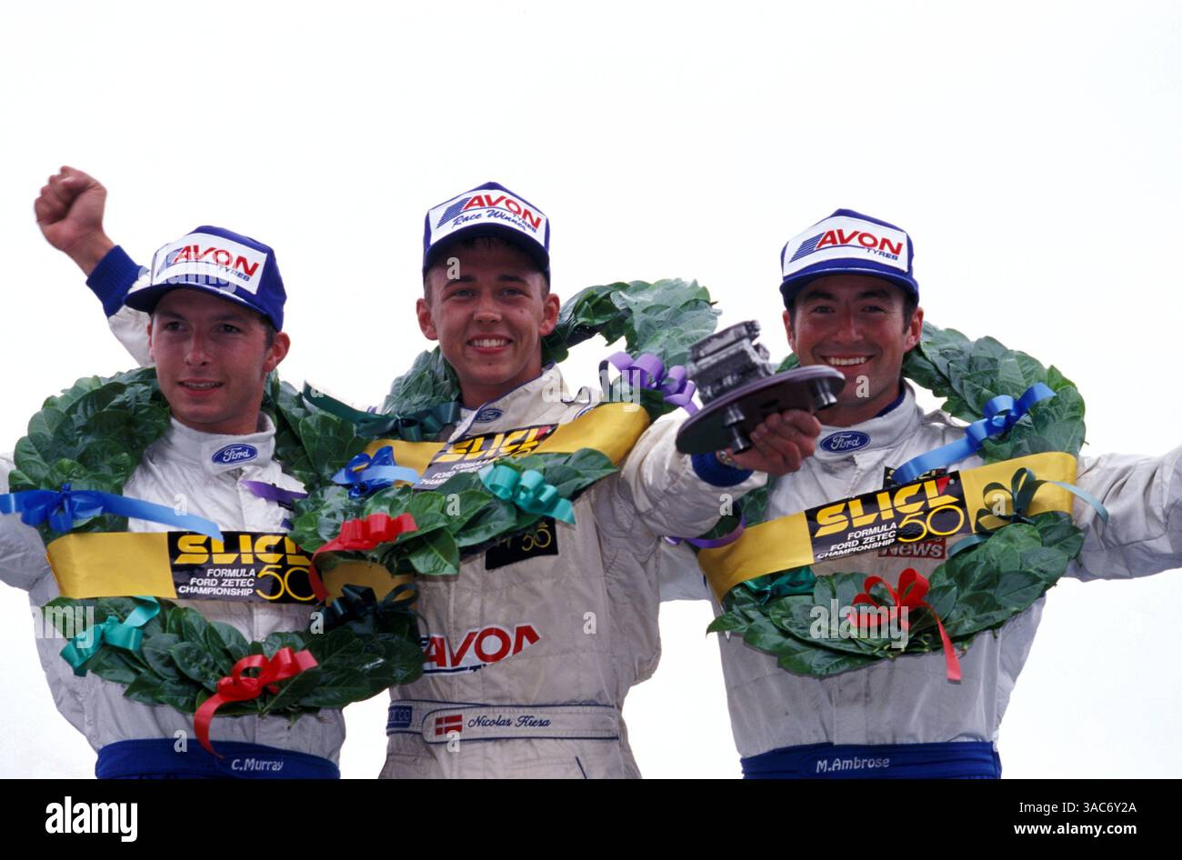 L to R): Craig Murray (GBR), Nicolas Kiesa (DEN) and Marcus Ambrose ...