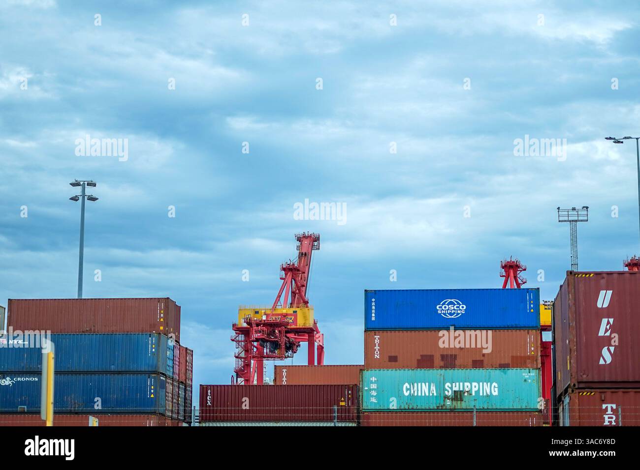 Perth, Australia - April 3, 2025: Containers in the Port of Fremantle ...