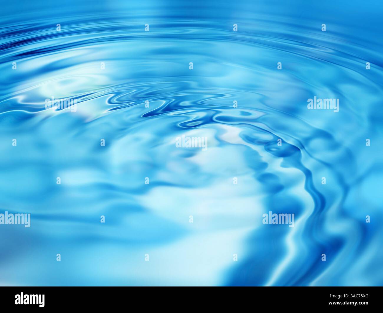 Bright blue abstract background with water round ripples pattern Stock ...
