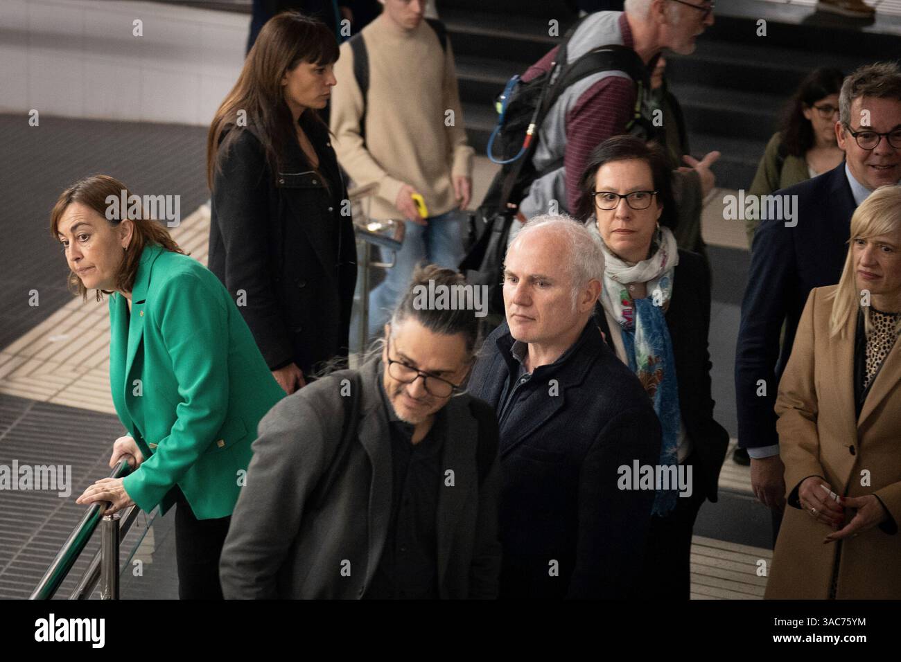 The councilor for Territori, Silvia Paneque (1l), during a visit to the ...