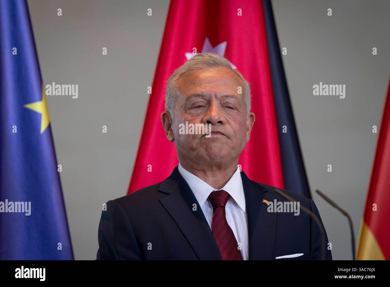 König, Jordanien, Abdullah II. Ibn Al-Hussein Pressekonferenz ...