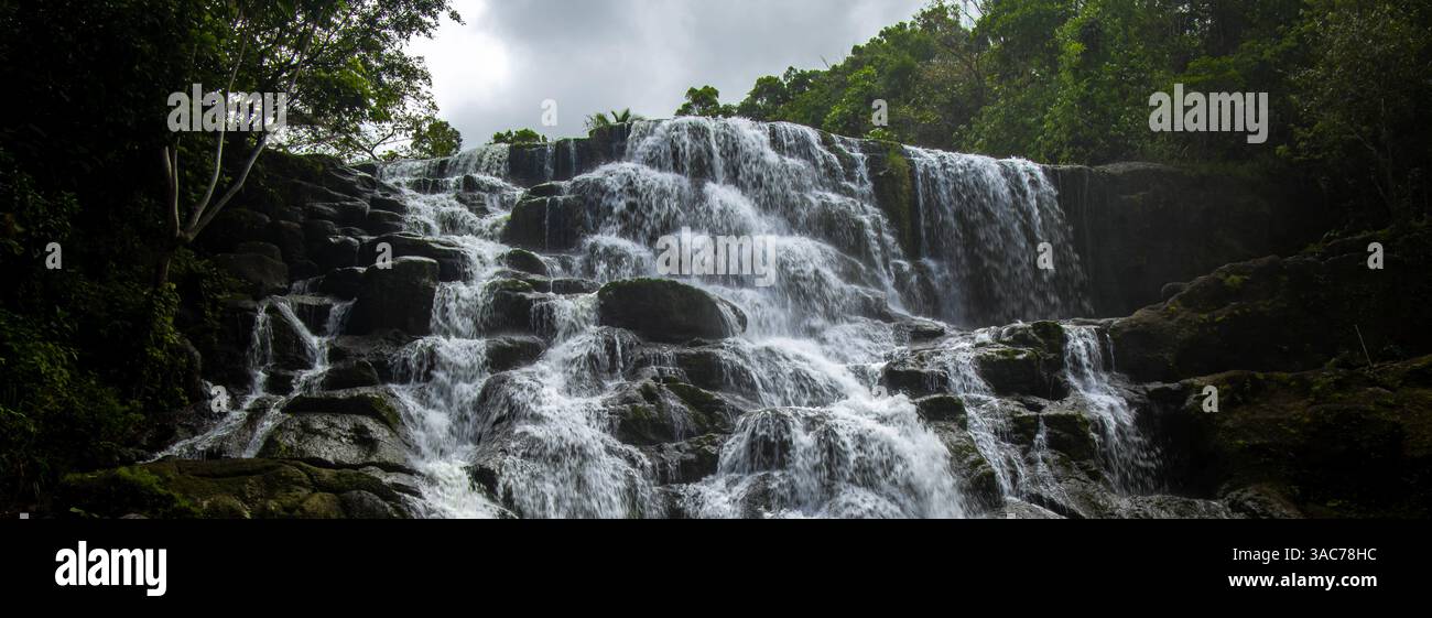 These photos were taken in Laguna, Philippines. The waterfall was ...