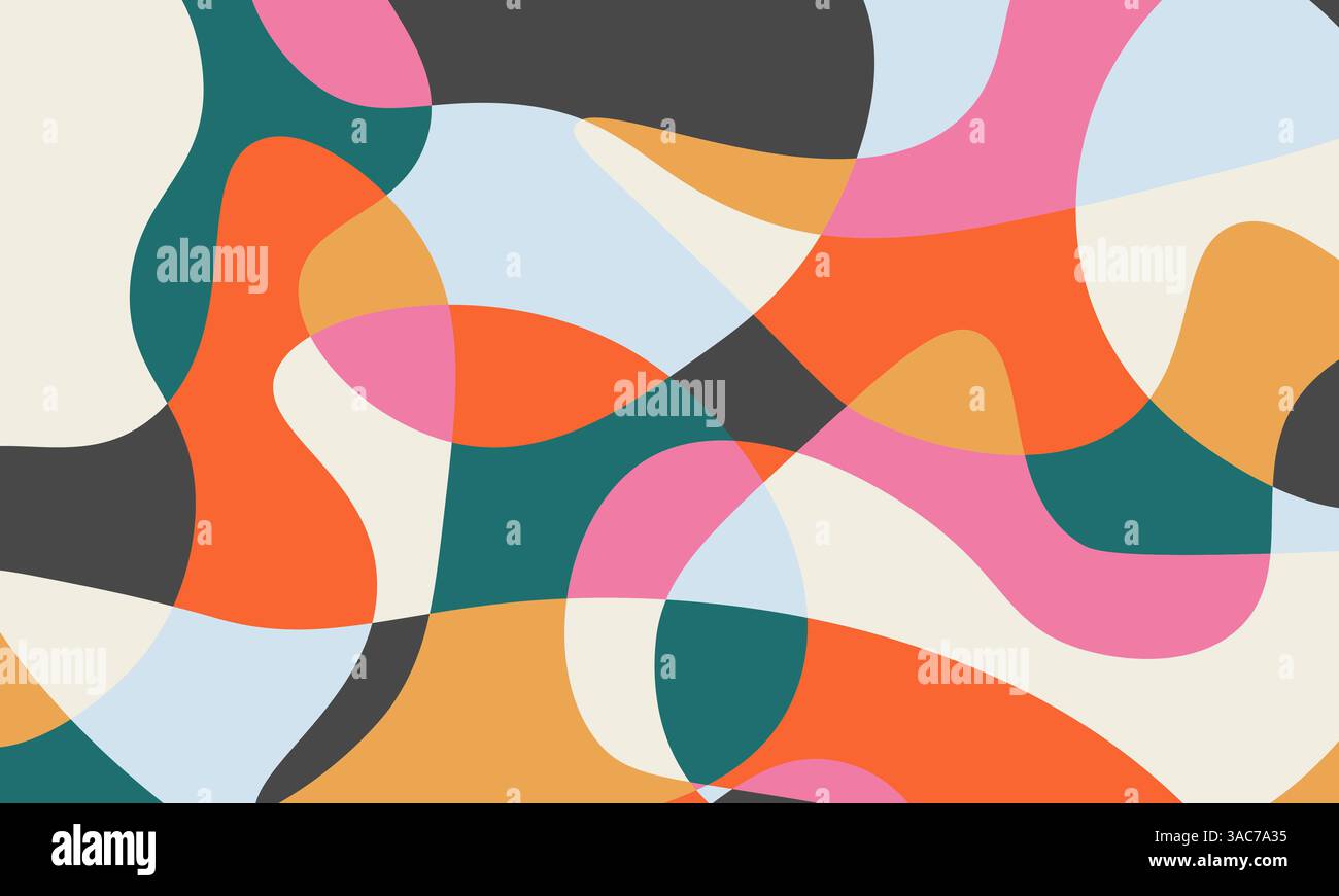 Fun colorful abstract background in doodle style. Simple playful design ...