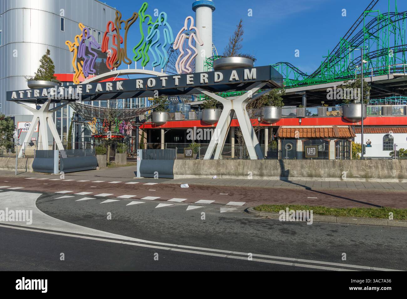 Rotterdam, the Netherlands. 02 February 2025. Road to the entrance to ...