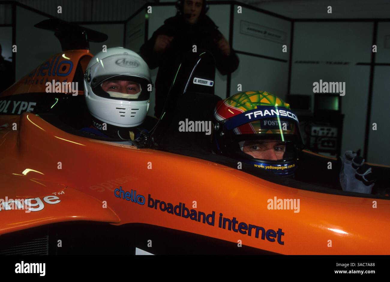 Mark Webber gives Byron Young a ride in the Arrows 2 seater.The Arrows ...