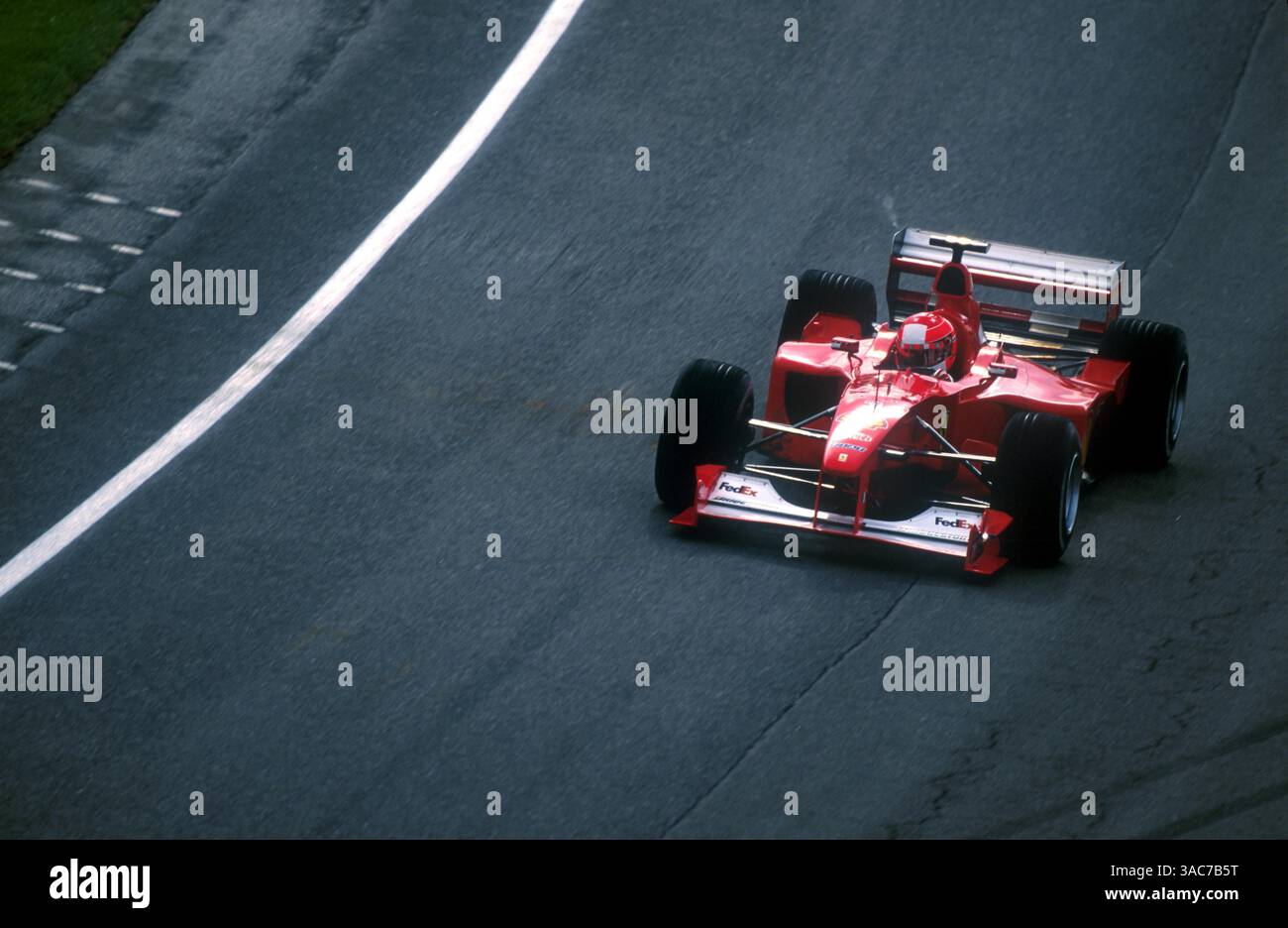Winner Michael Schumacher(GER) Ferrari F1 2000 takes the lead in the ...