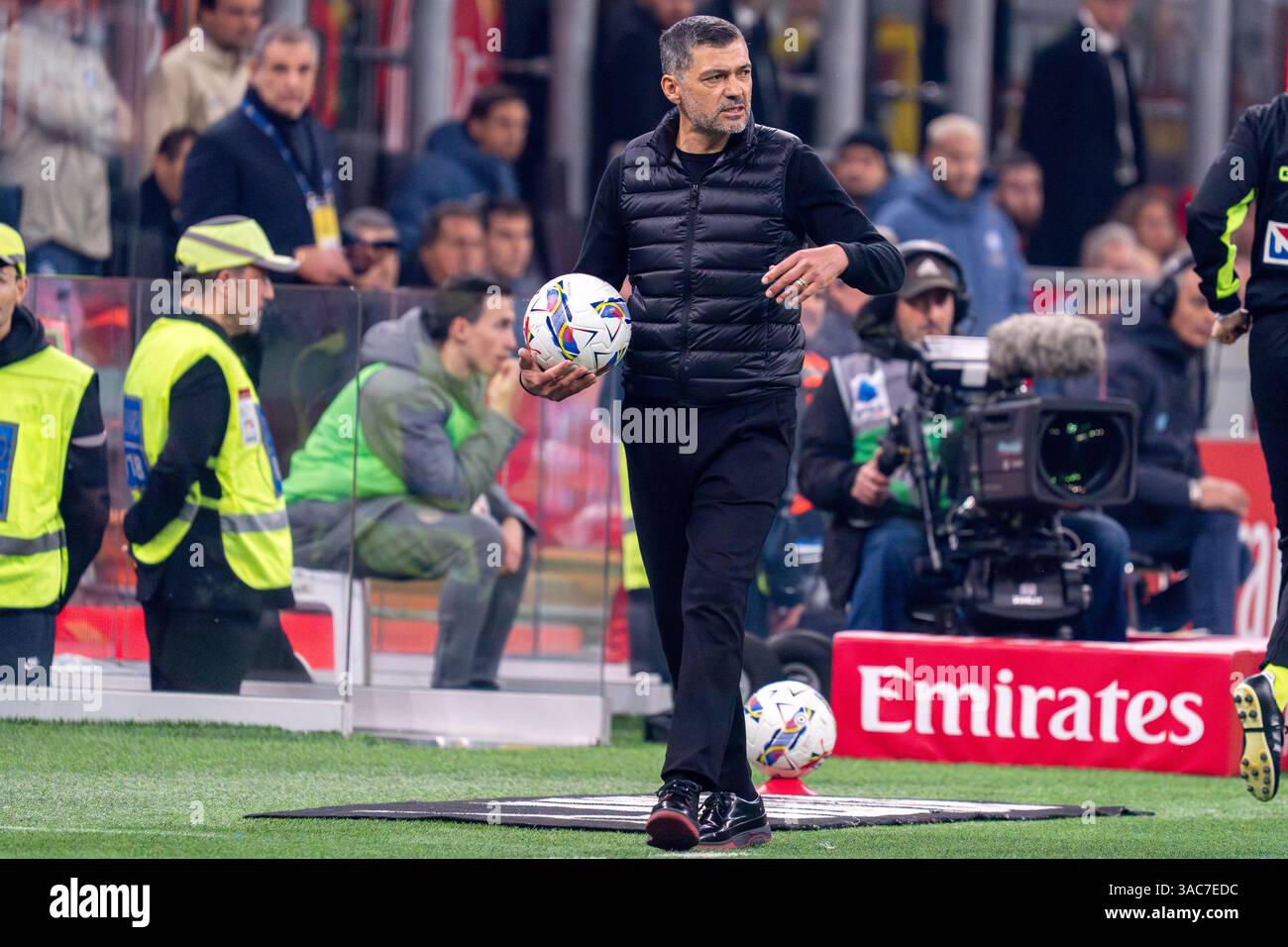 Milan, Italy. 2 Apr, 2025. Sergio Conceicao, head coach of AC Milan ...