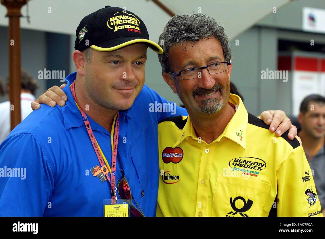 East Enders star Ross Kemp alias Grant Mitchell(left) poses with Eddie ...