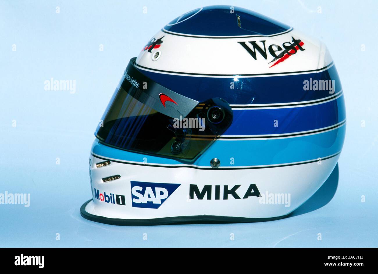 Mika Hakkinen(FIN) McLaren Mercedes MP4-16.Formula One Drivers Helmets ...