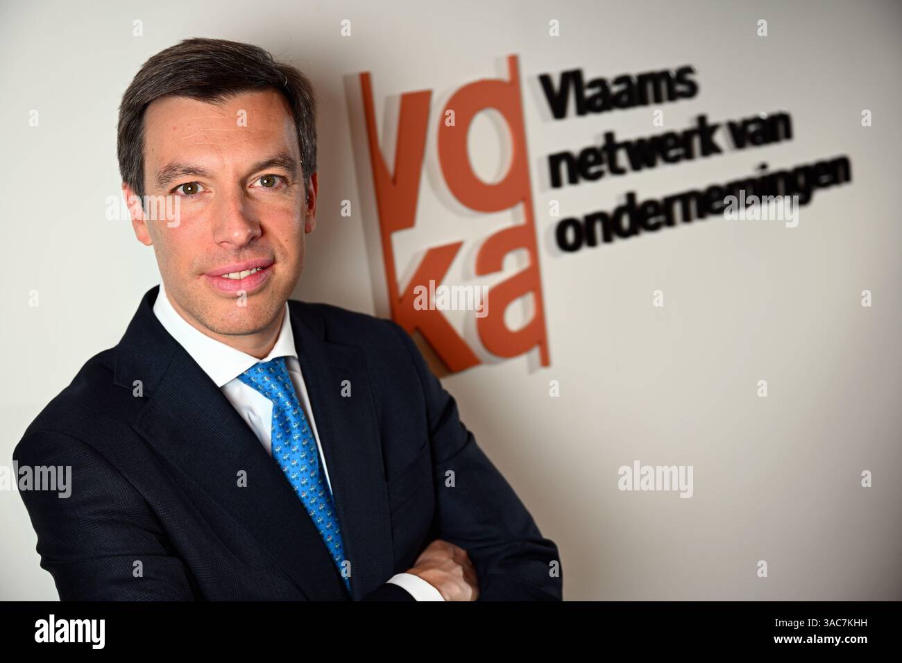 Brussels, Belgium. 03rd Apr, 2025. Frank Beckx, the new chairman of ...