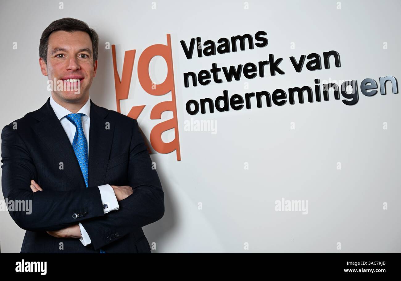 Brussels, Belgium. 03rd Apr, 2025. Frank Beckx, the new chairman of ...