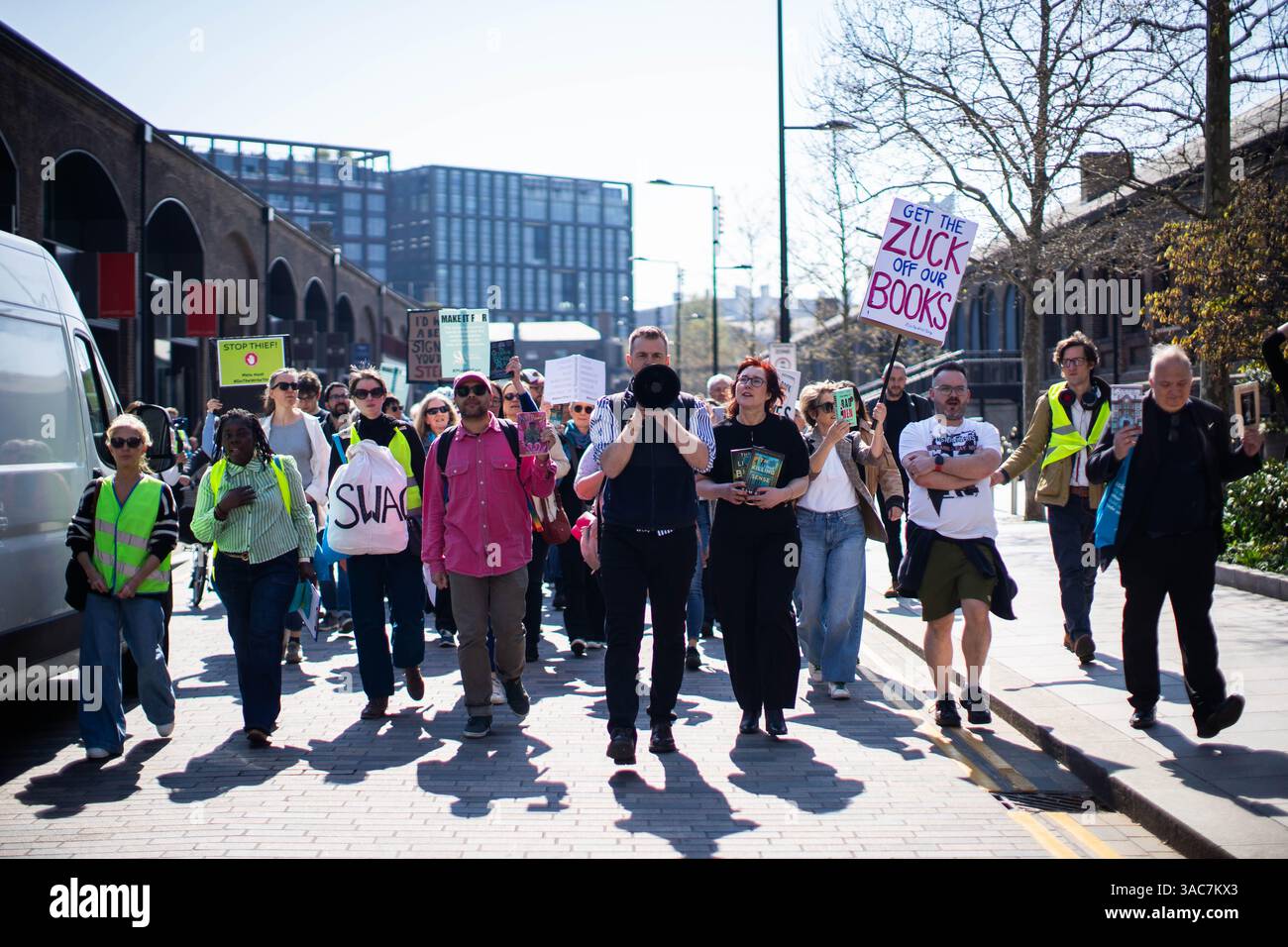 Authors and publishing creatives from across the UK march to the ...