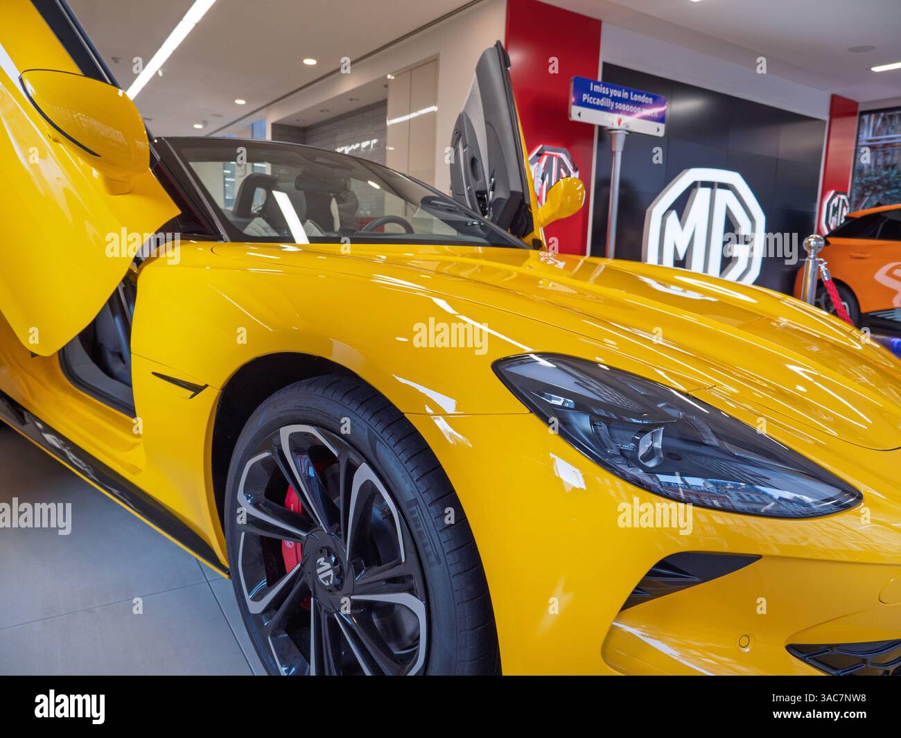 MG car dealership, London, UK Stock Photo - Alamy