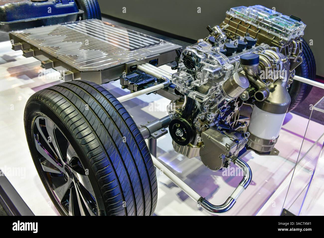 Electric vehicle chassis equipped with battery pack, Eco friendly ...