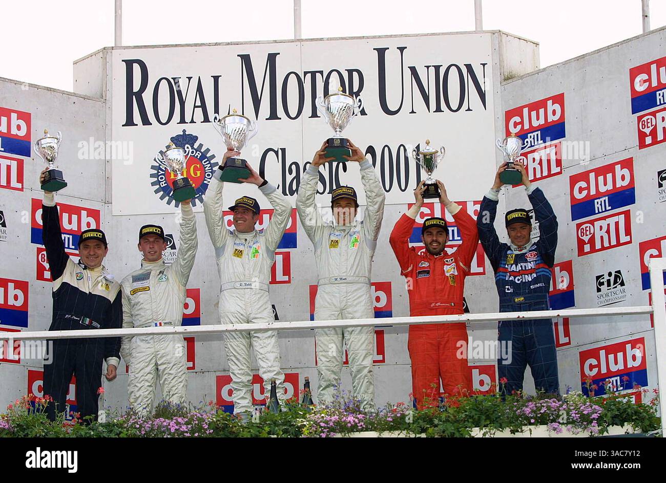 L-R: The SR2 class podium: 2nd place Pierguiseppe Peroni and Jean ...