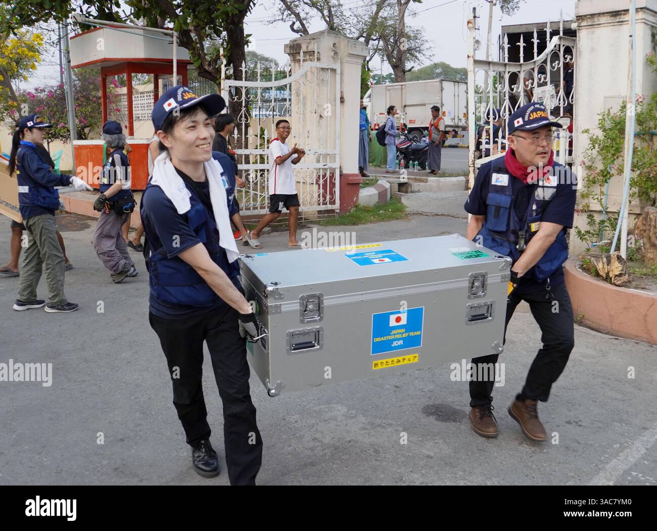 A 32-member team of medical workers from Japan begins work on April 3 ...