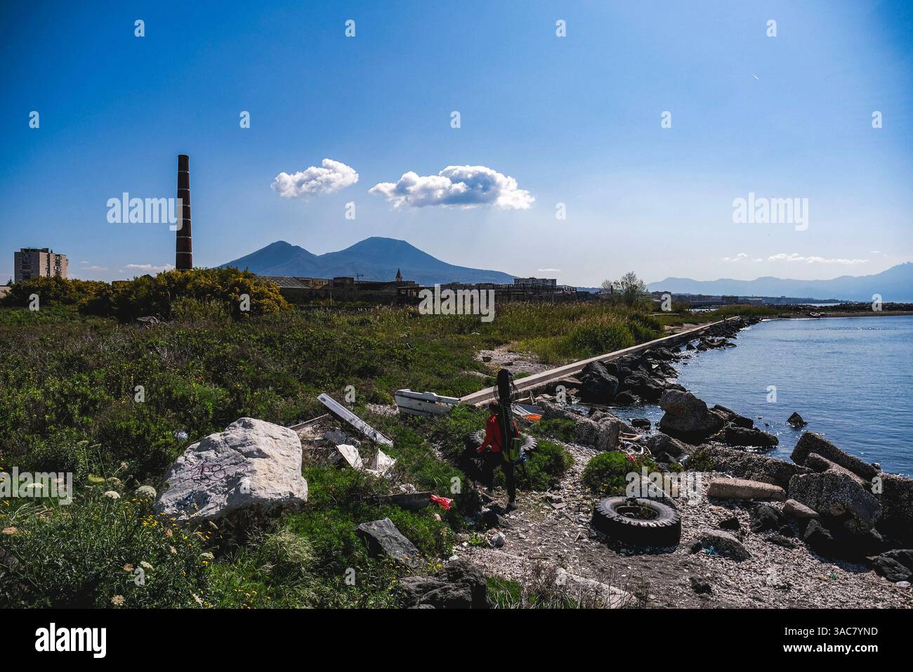 In East Naples on the beach at S.G. a Teduccio, the flash mob of the ...