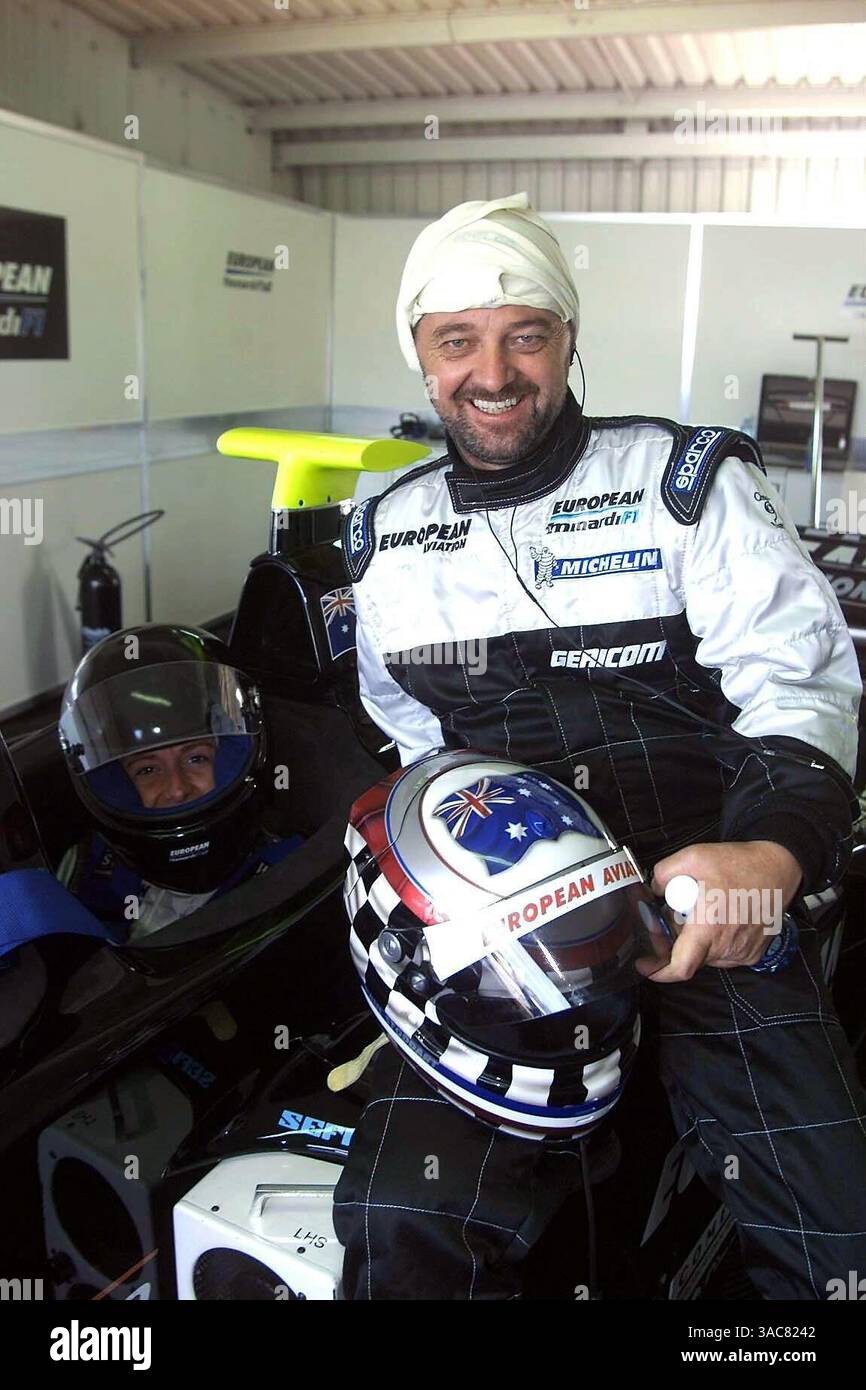 Paul Stoddart prepares to give Sonia Irvine a ride in the 2 seater ...