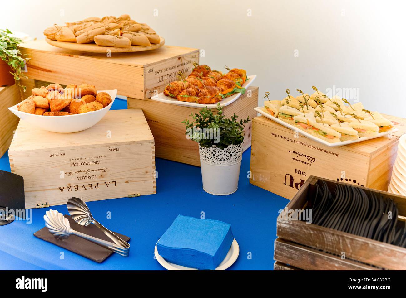 Moscow Russia - August 25 2023 - Assorted finger foods including ...