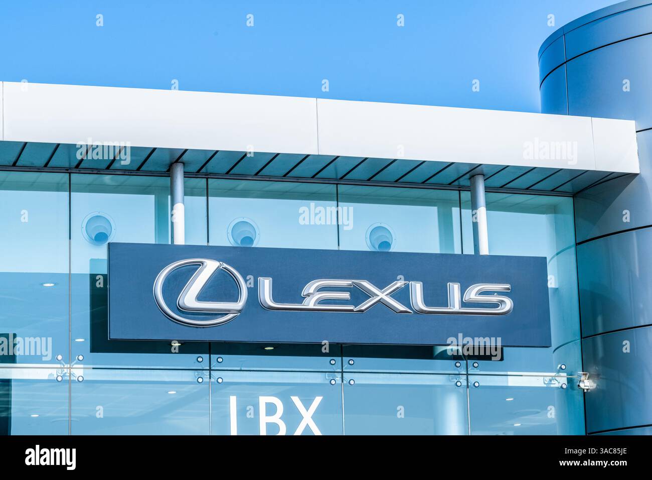Wolverhampton, UK - April 3rd 2025: Lexus motor company logo and name ...