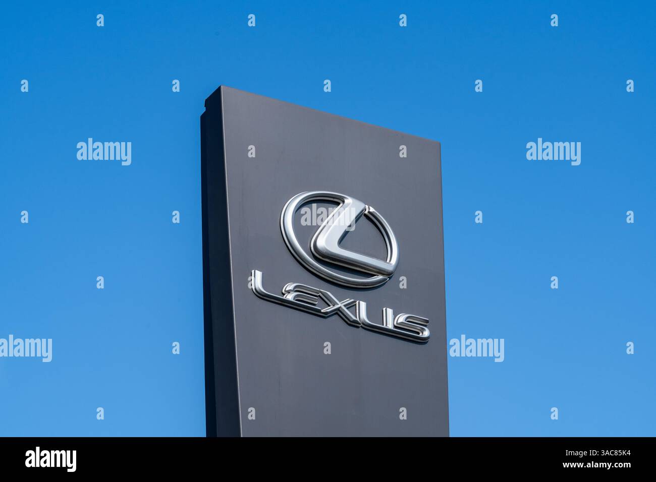 Wolverhampton, UK - April 3rd 2025: Lexus motor company logo and name ...