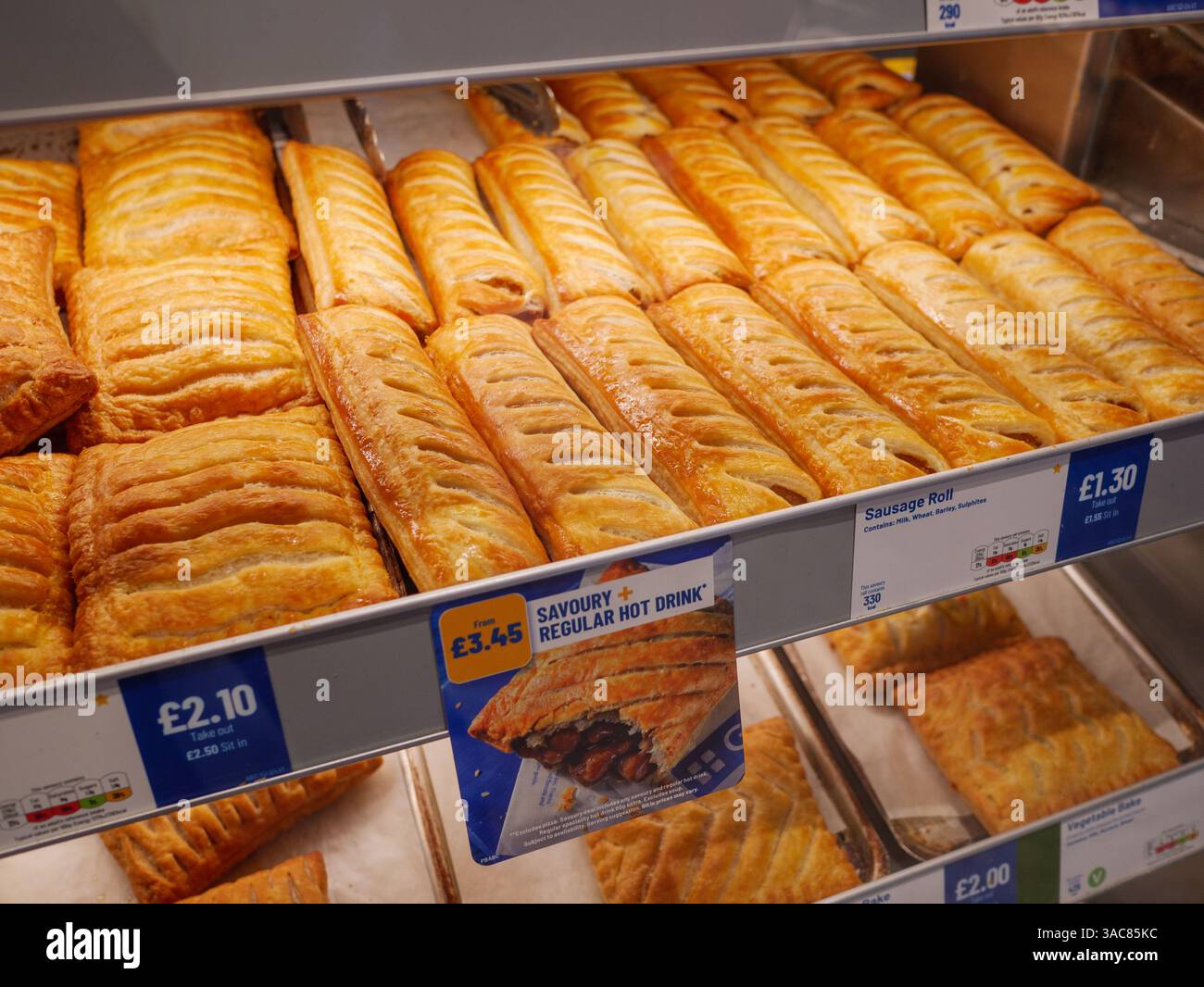 Greggs sausage rolls, UK Stock Photo - Alamy