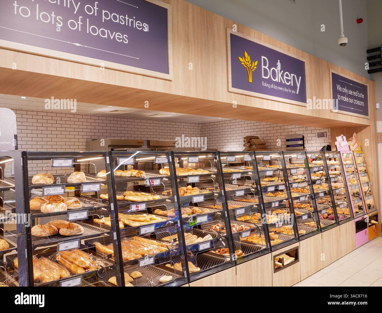 Bakery section of Lidl, UK Stock Photo - Alamy